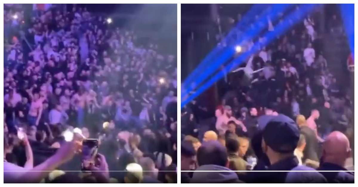 (Video) Audience goes wild, throws chair during Glory event
