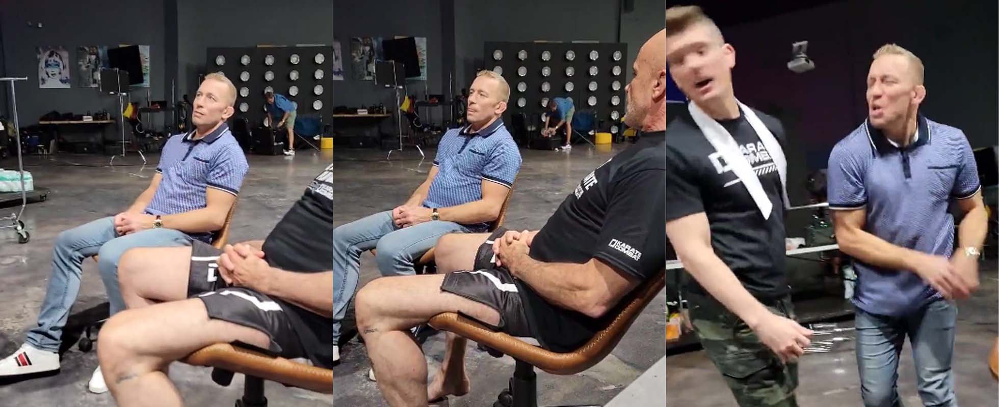 Georges St-Pierre slaps Wonderboy in a video mocking Will Smith's ...