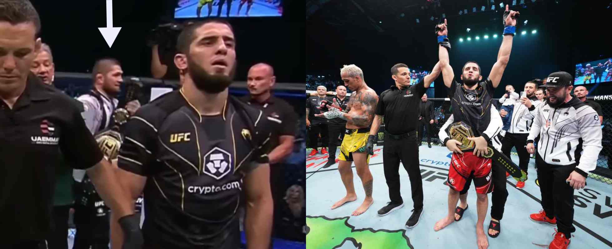 Khabib explains how come he got to put the belt on Makhachev at UFC 280