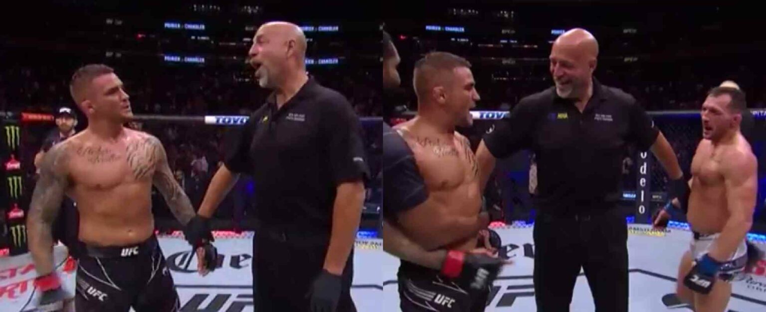 Dustin Poirier calls Michael Chandler dirty cheater for fish hooking ...