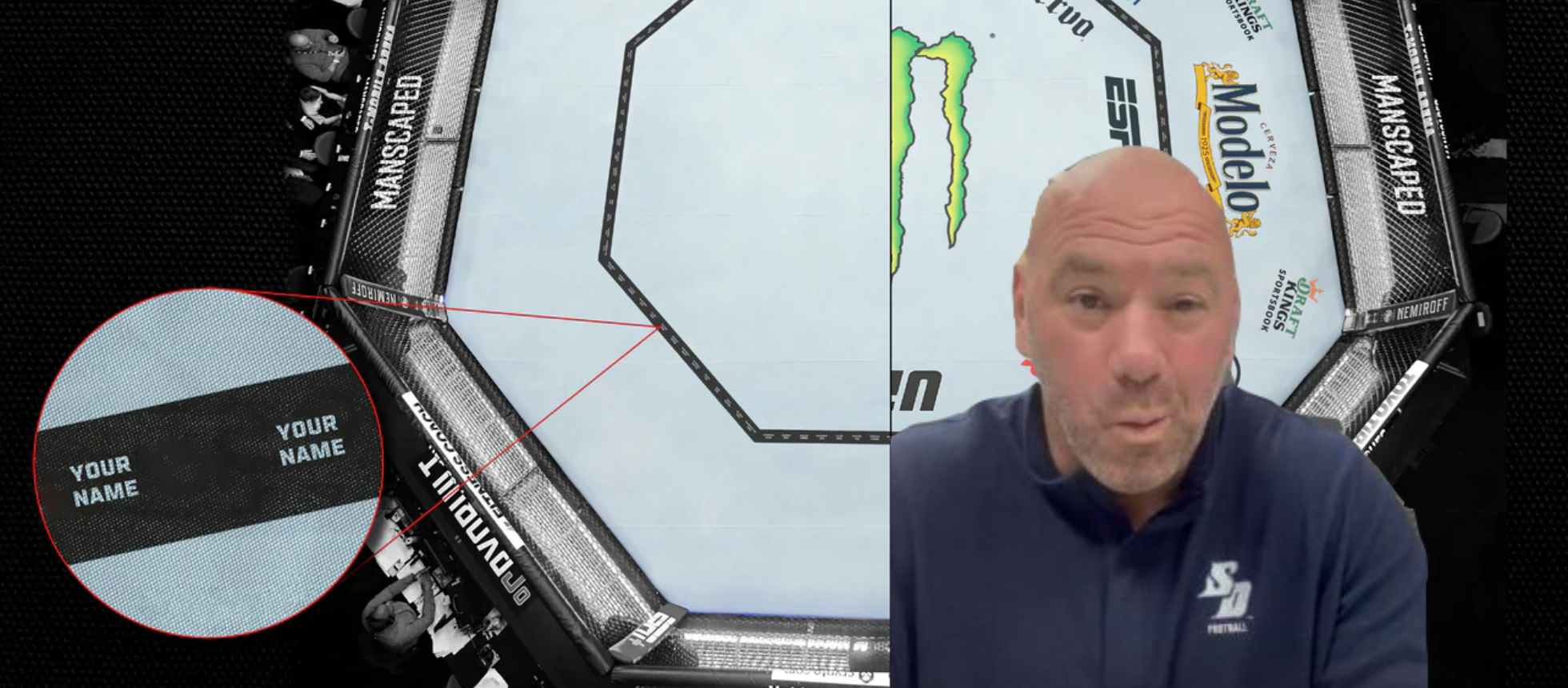 UFC is now selling canvas customized with your name for a staggering $1,000