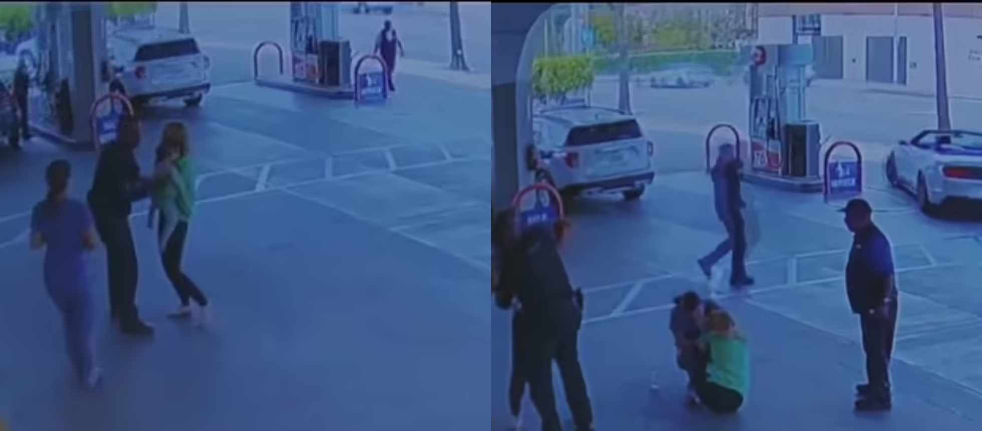 (Video) Security guard saves baby from choking in Los Angeles