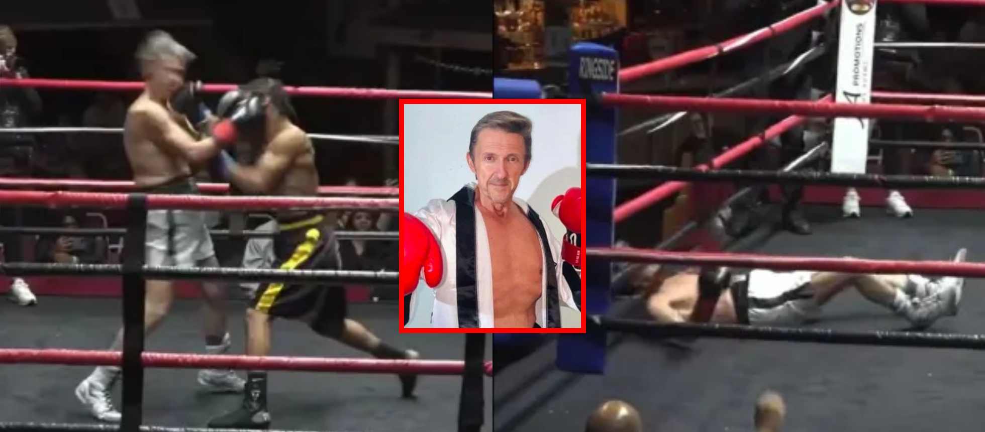 (Video) 59 year old pro boxer making his debut gets destroyed in 10 seconds