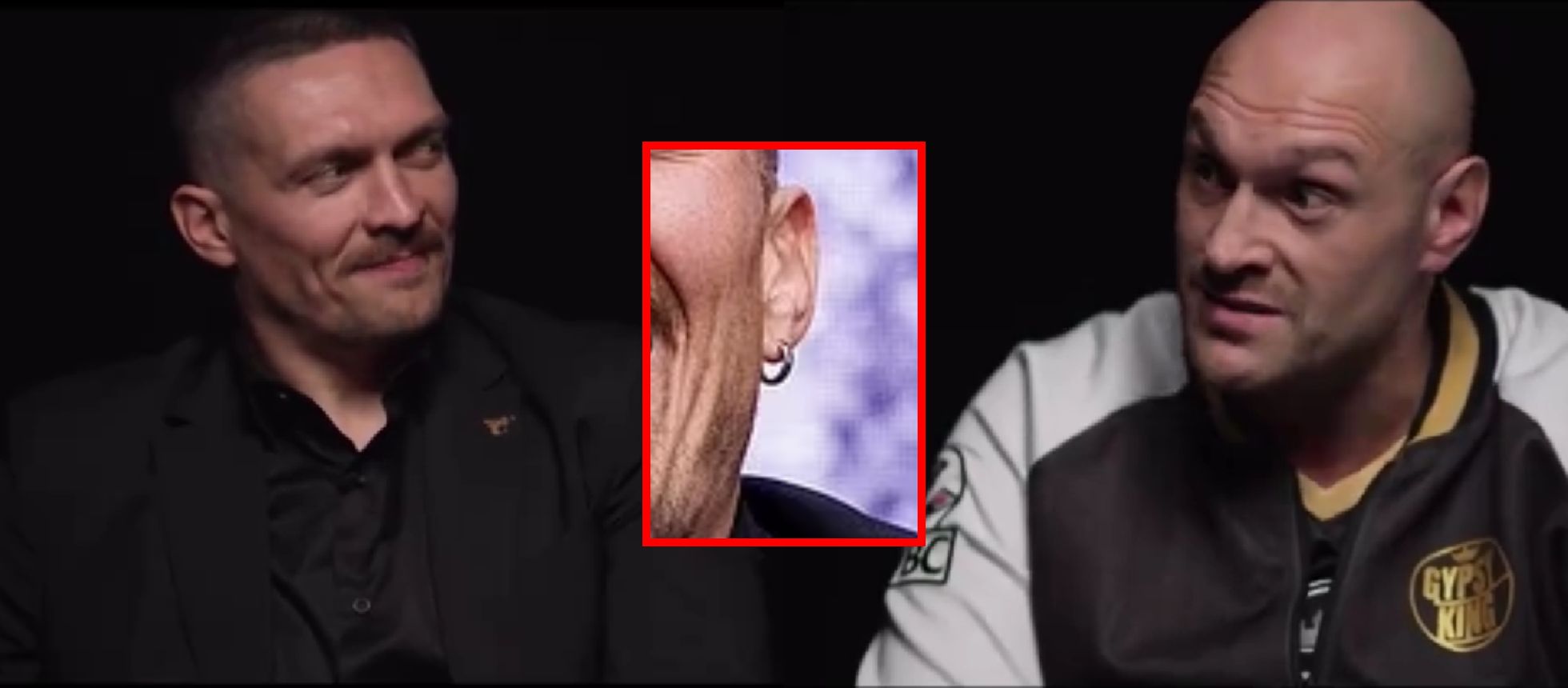 (Video) Usyk snaps at Fury for mocking his earring: