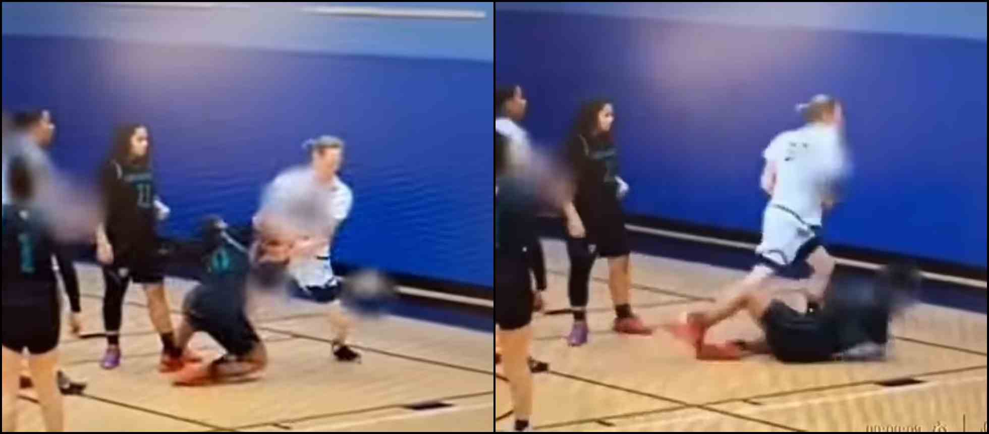 (Video) Bearded 6ft-tall trans athlete knocks down rival during ...