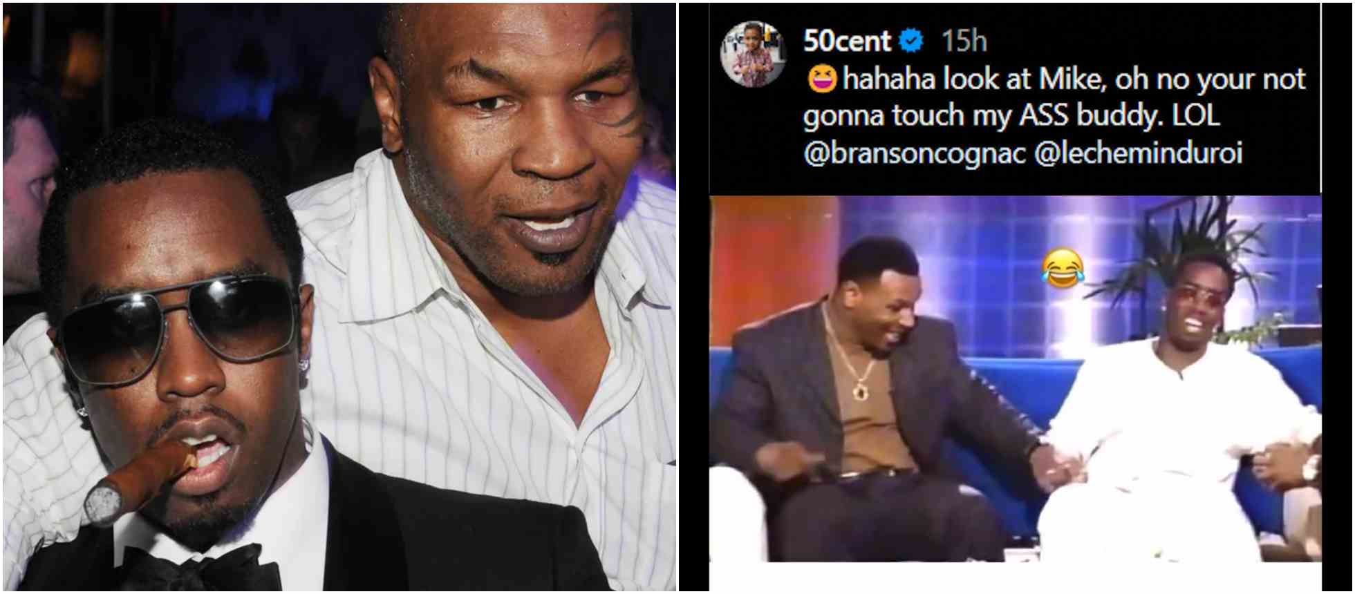 (Video) When Mike Tyson had to physically move Diddy's hand from his behind