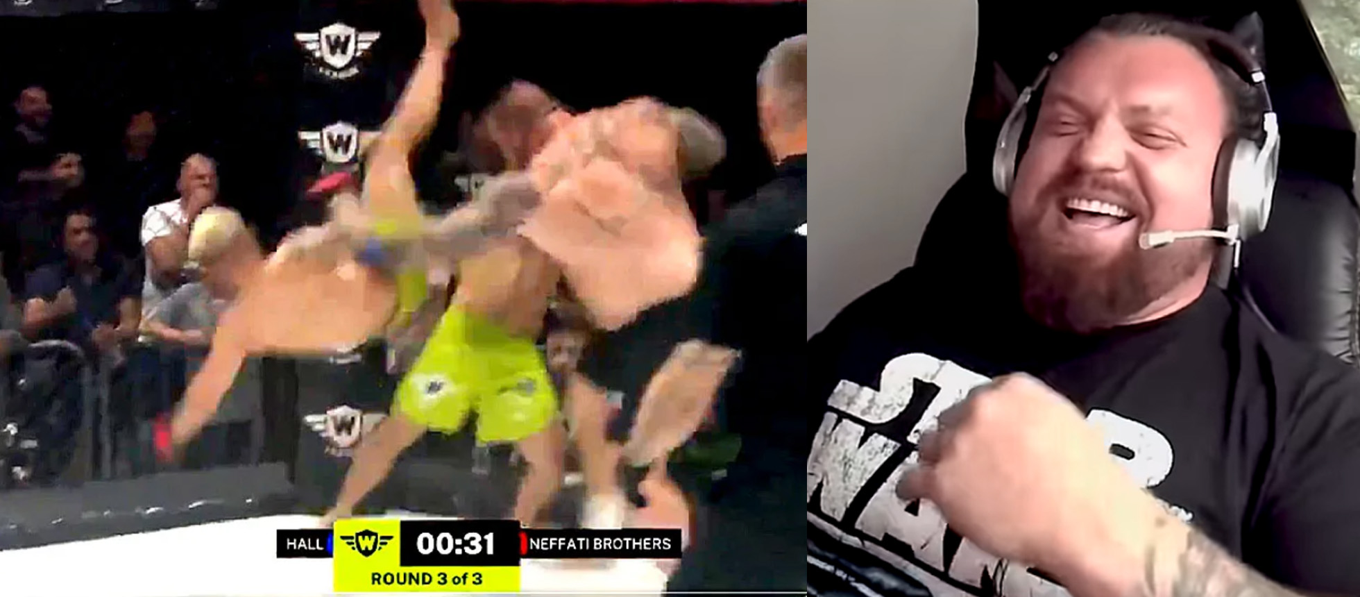 Strongman Eddie Hall admits he broke a rule in infamous 2 vs 1 MMA clash