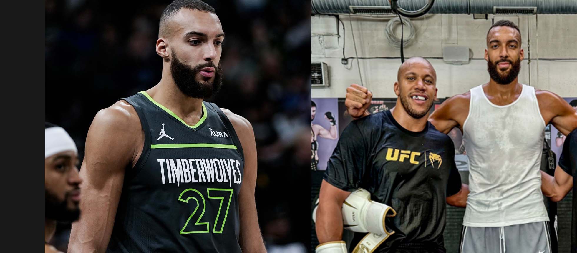 (Video) NBA's Rudy Gobert spars Cyril Gane