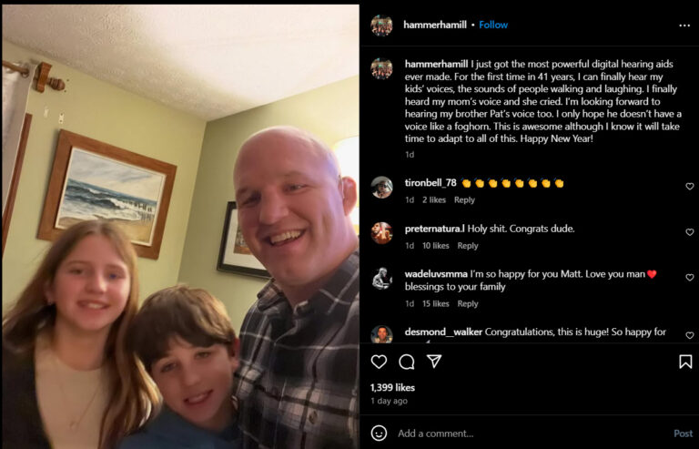 UFC Veteran Matt "The Hammer" Hamill Can Hear His Family's Voices for ...