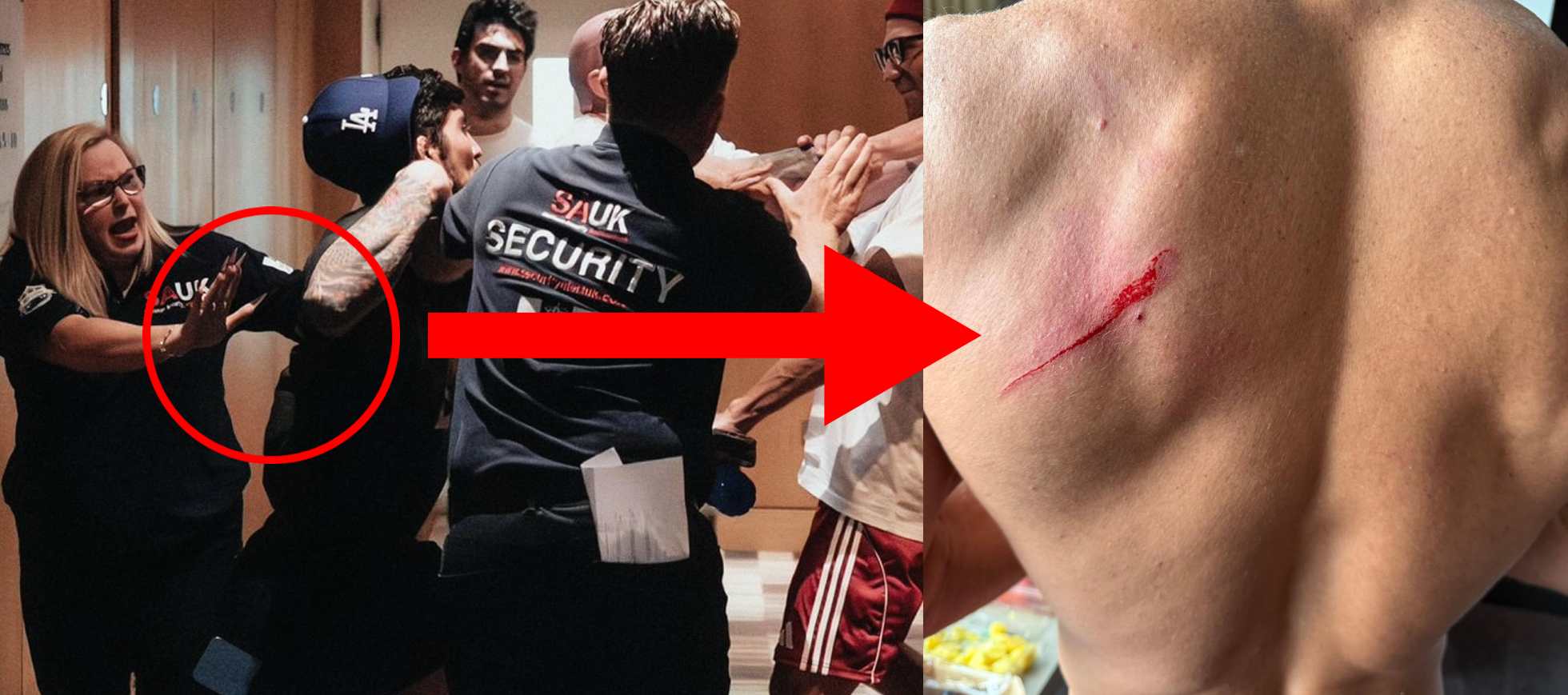 MMA fans question why alleged female security guard with witch nails ...