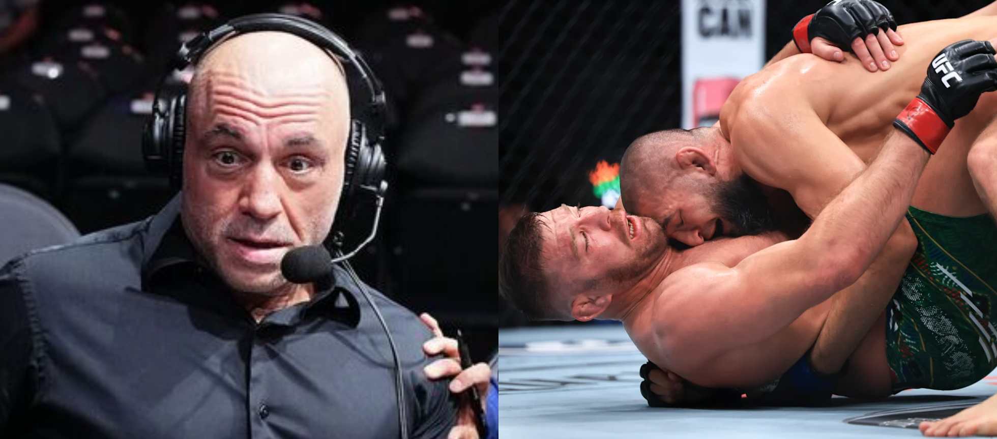 Joe Rogan calls out the referee for letting DDP get up from Khamzat’s ...