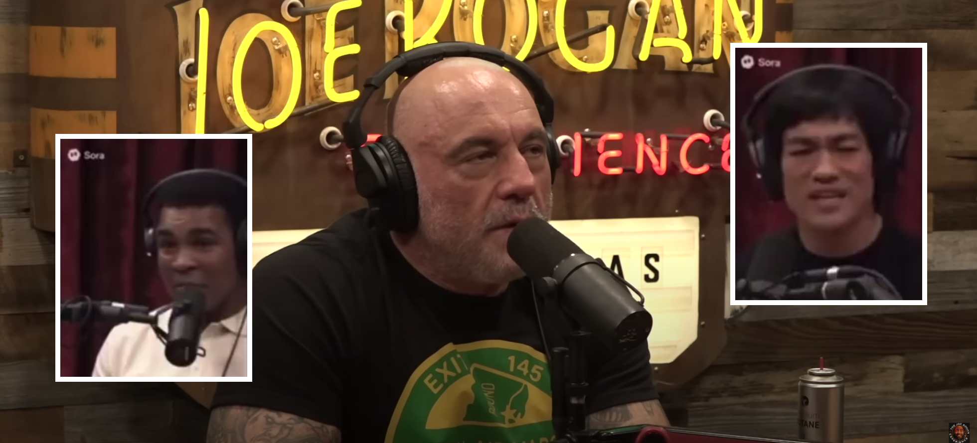Joe Rogan reacts to Sora AI videos of him sitting down with Bruce Lee ...