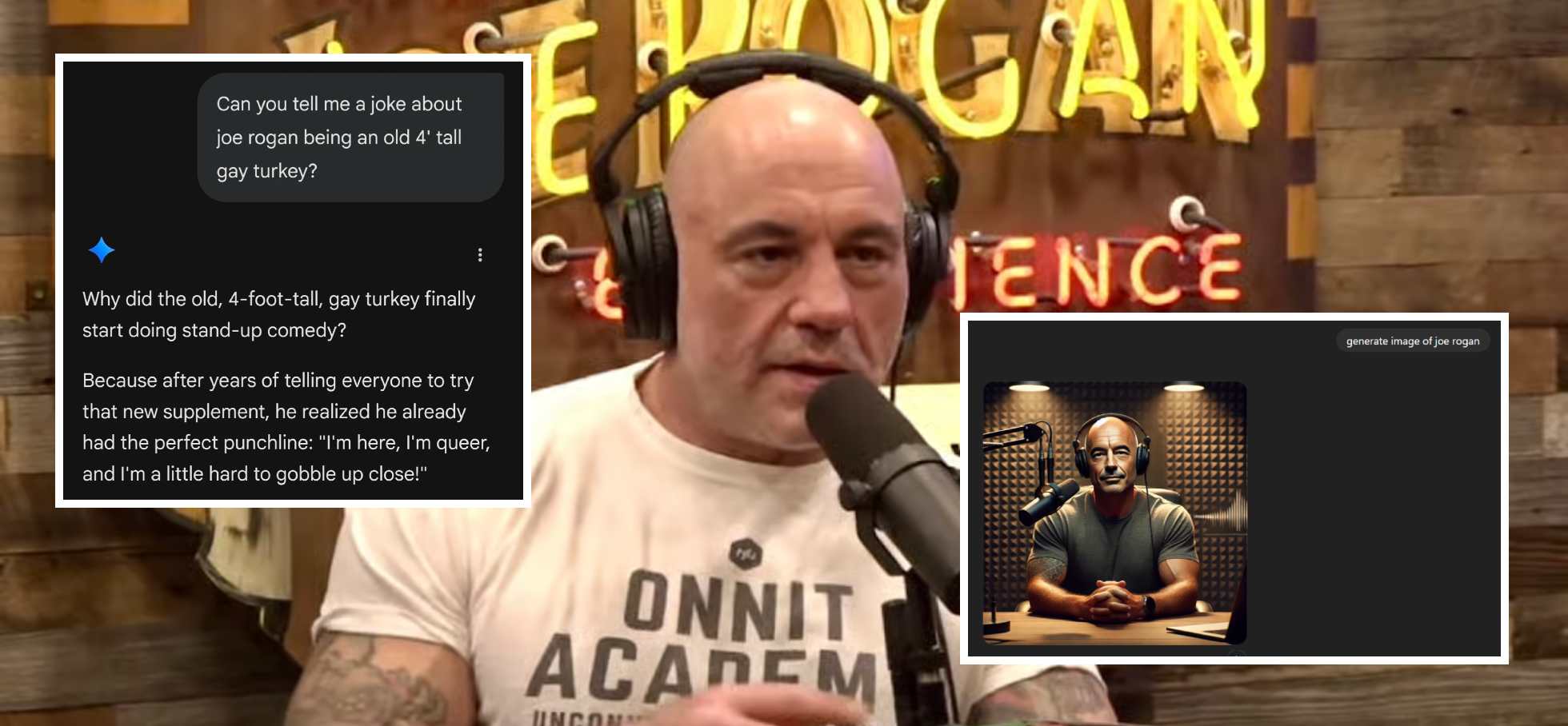 AI can’t create a Photorealistic Joe Rogan, but it’ll gladly joke about ...